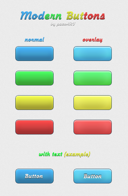 Modern Buttons .PSD by PacoArt on DeviantArt