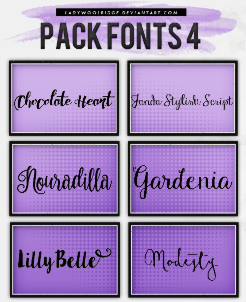 Pack Fonts 4 by LadyWoolridge on DeviantArt