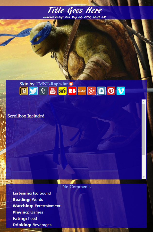 Journal Skin: TMNT OotS Poster - Leo by TMNT-Raph-fan on DeviantArt