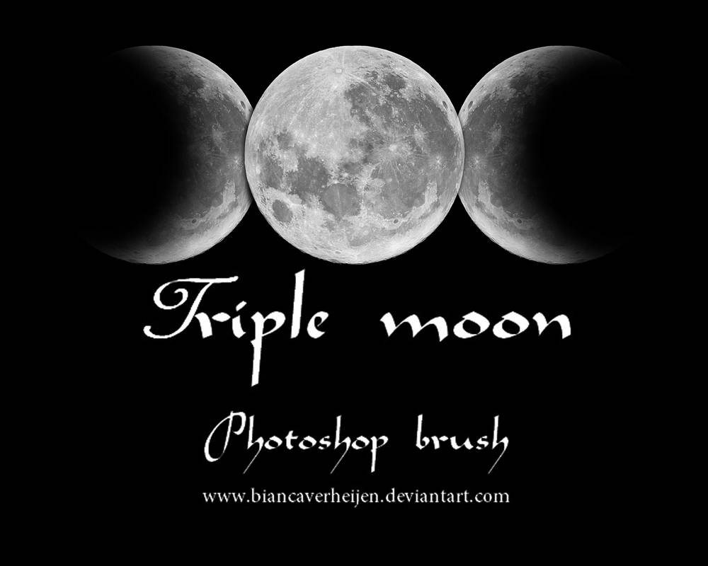 Triple-moon Photoshop brush. by PumpkinPhotography on DeviantArt