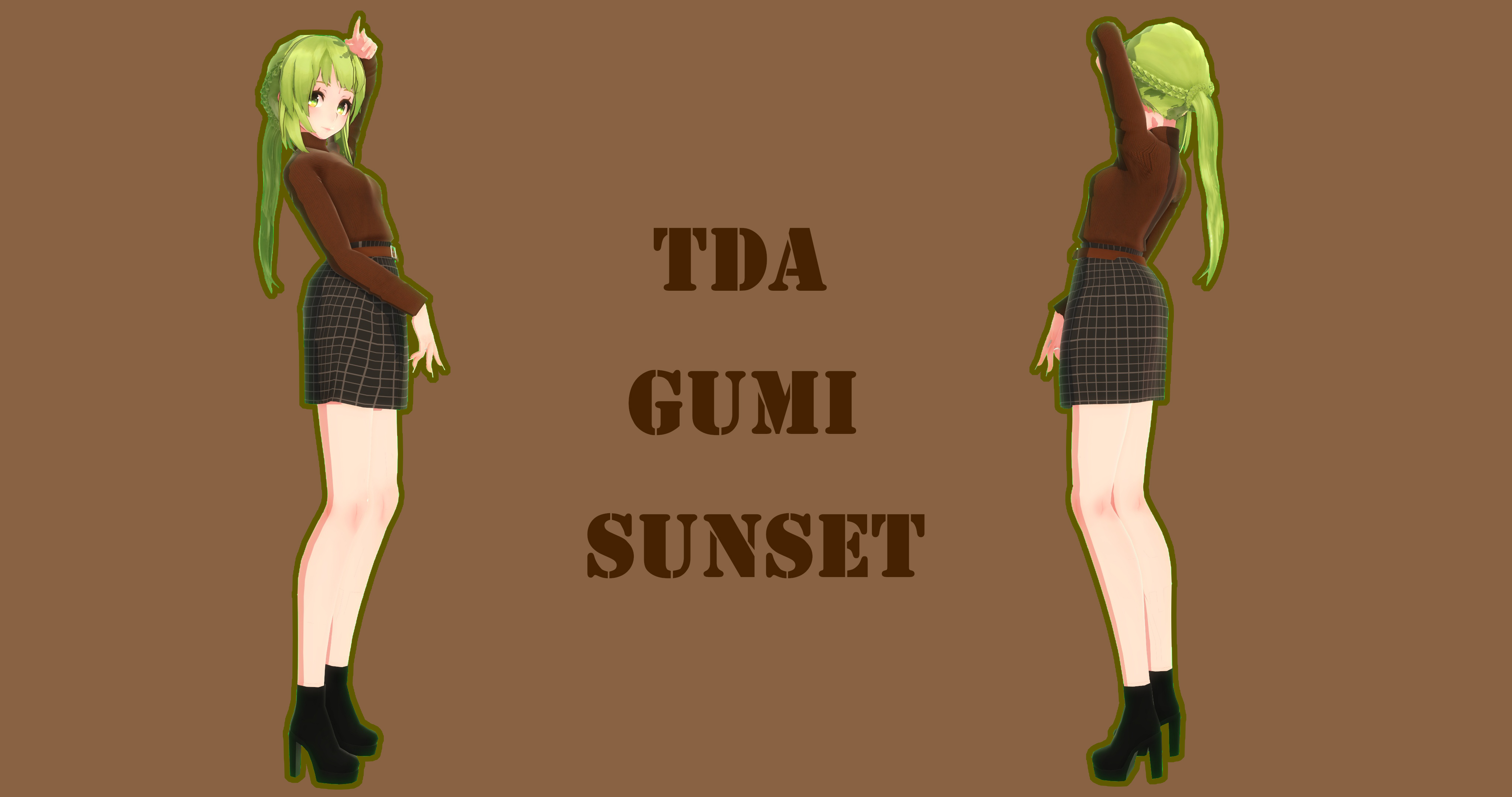 [MMD][TDA]GUMI Sunset[model dl] by TachibanaAnn on DeviantArt