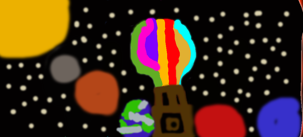 hot air balloon in space by crazygirlCHEESE on DeviantArt