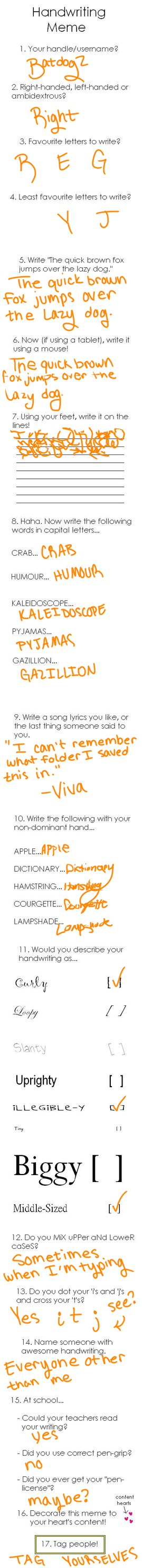 Handwriting Meme by BatdogZ on DeviantArt