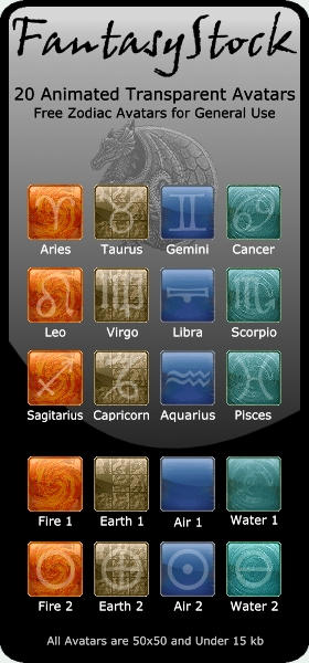 Free Zodiac Avatars Zip Pack by FantasyStock on DeviantArt