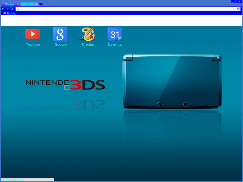 Nintendo 3DS Theme (Aqua Blue) Google Chrome by BansheeTK on DeviantArt