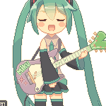 Miku pixel gif by HappySmileGear on DeviantArt