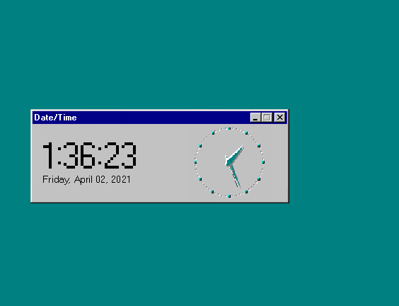 Windows 95 Date Time 0.9 Alpha for Rainmeter by editero on DeviantArt