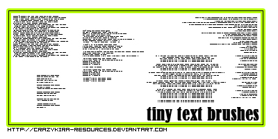 tiny text brushes by crazykira-resources on DeviantArt