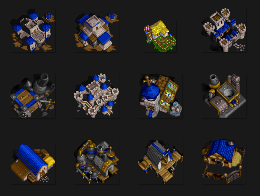 Warcraft 2 Human Buildings ICONS (Icon pack) by Will0Wisp1 on DeviantArt