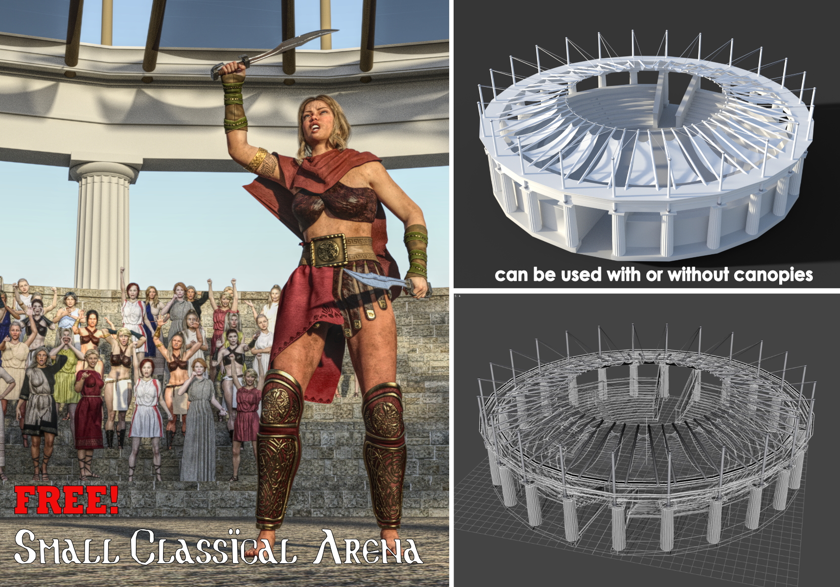 FREEBIE - Small Classical Arena by mich40ish on DeviantArt