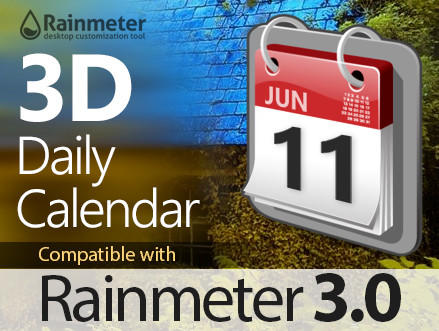 3D Daily Calendar for Rainmeter 3 by saberdesigner on DeviantArt