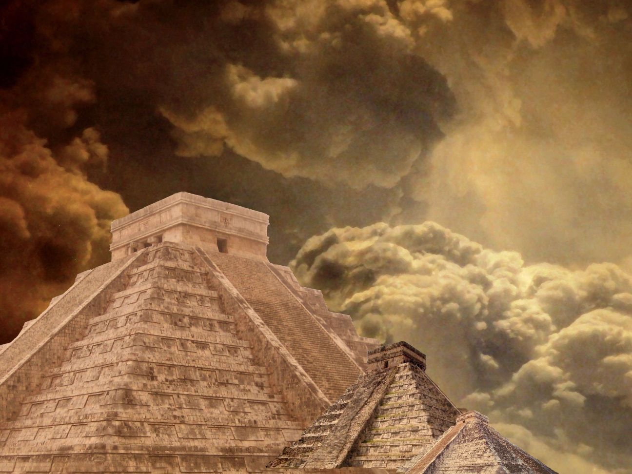 Aztec Pyramid Wallpaper