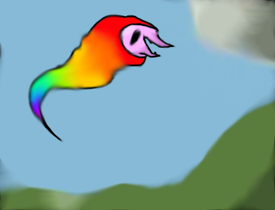 Rainbow Serpent In a cloudy sky by BARBLOOWOOT on DeviantArt
