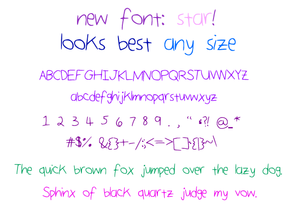 Star Font by zara-leventhal on DeviantArt