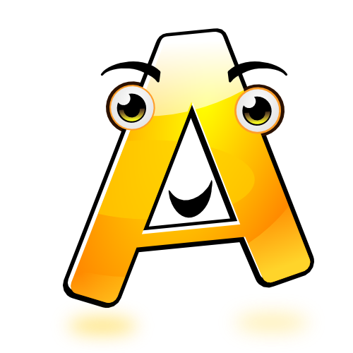 Smiley Alphabet - A (updated) by mondspeer on DeviantArt