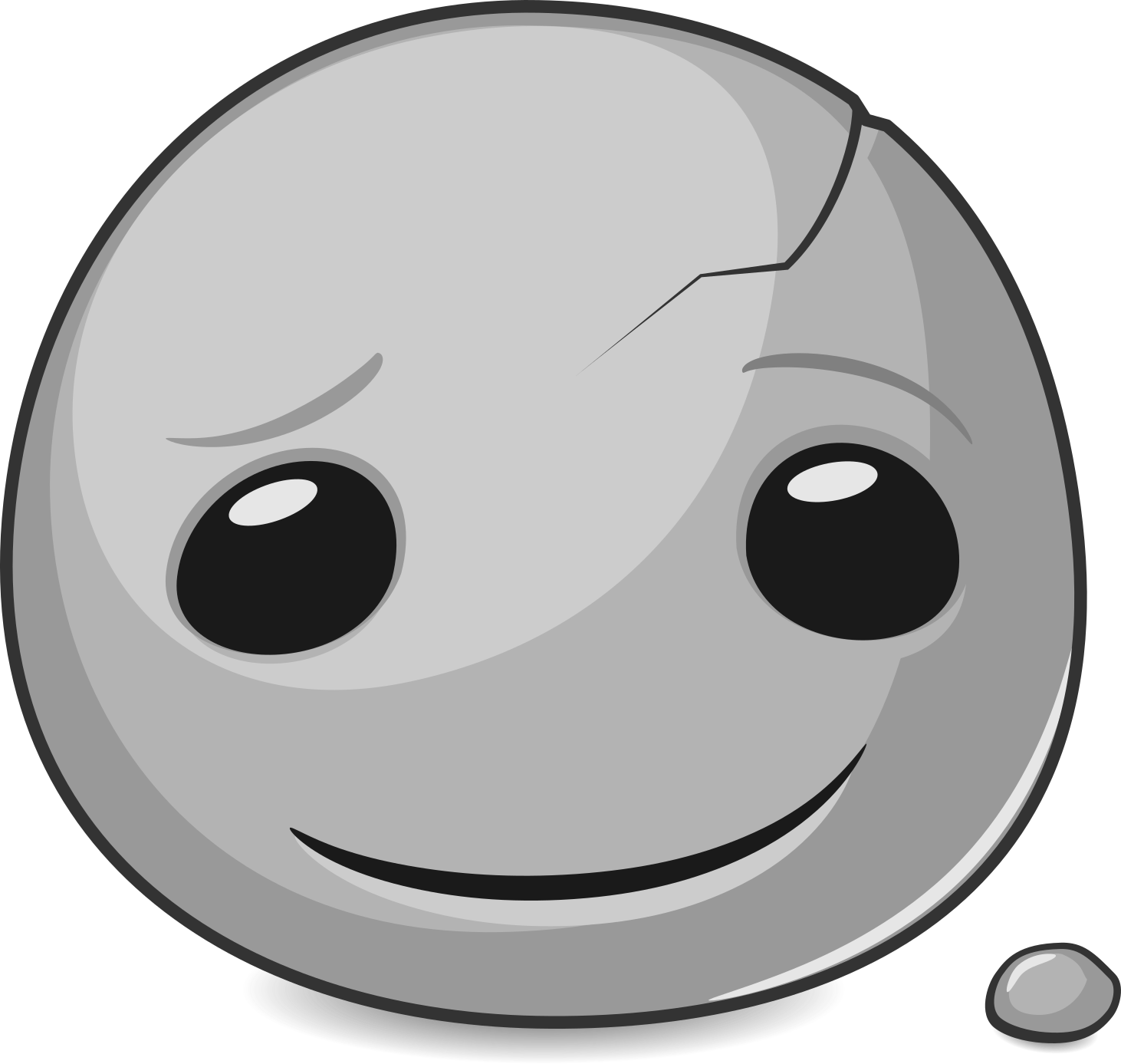 pebble faces - shy smile by mondspeer on DeviantArt