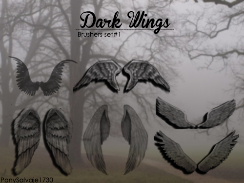 Dark Wings Set #1 by ponysalvaje1730 on DeviantArt