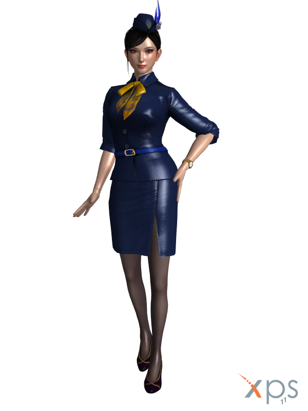 Zhenji DW9 Flight Attendant Costume V1.0 by Fubin83141 on DeviantArt