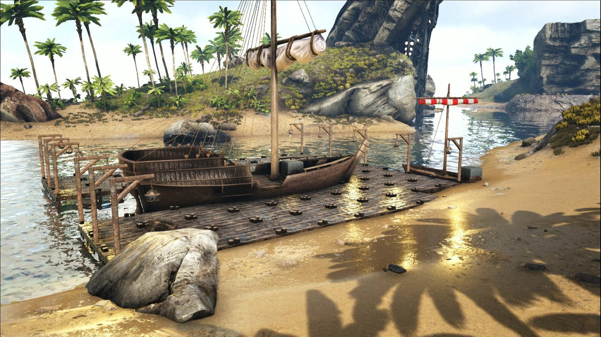 ARK (The Island 1 - Boat Dock) by jmol123 on DeviantArt
