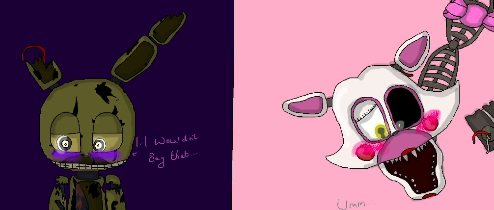 Mangle And Springtrap's Question. by AphTheFoxDrawer1 on DeviantArt