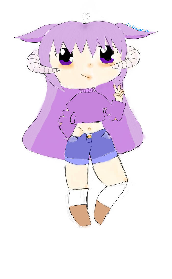 Purple Ram Character by MadAnime2005 on DeviantArt