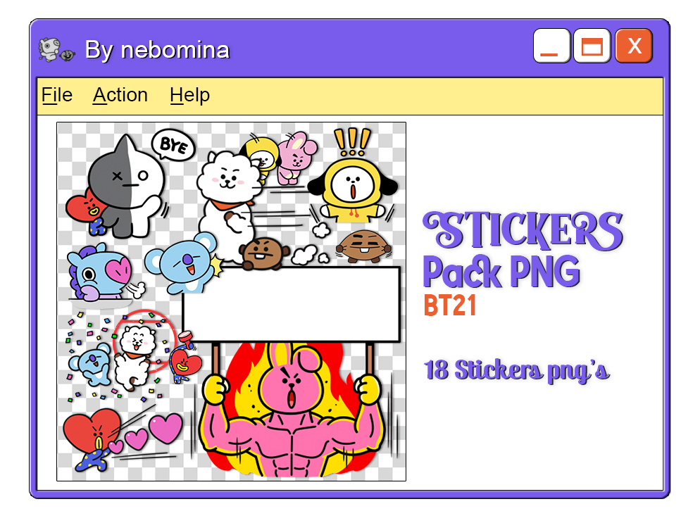 09| Sticker Pack Png - BT21 by nebomina on DeviantArt