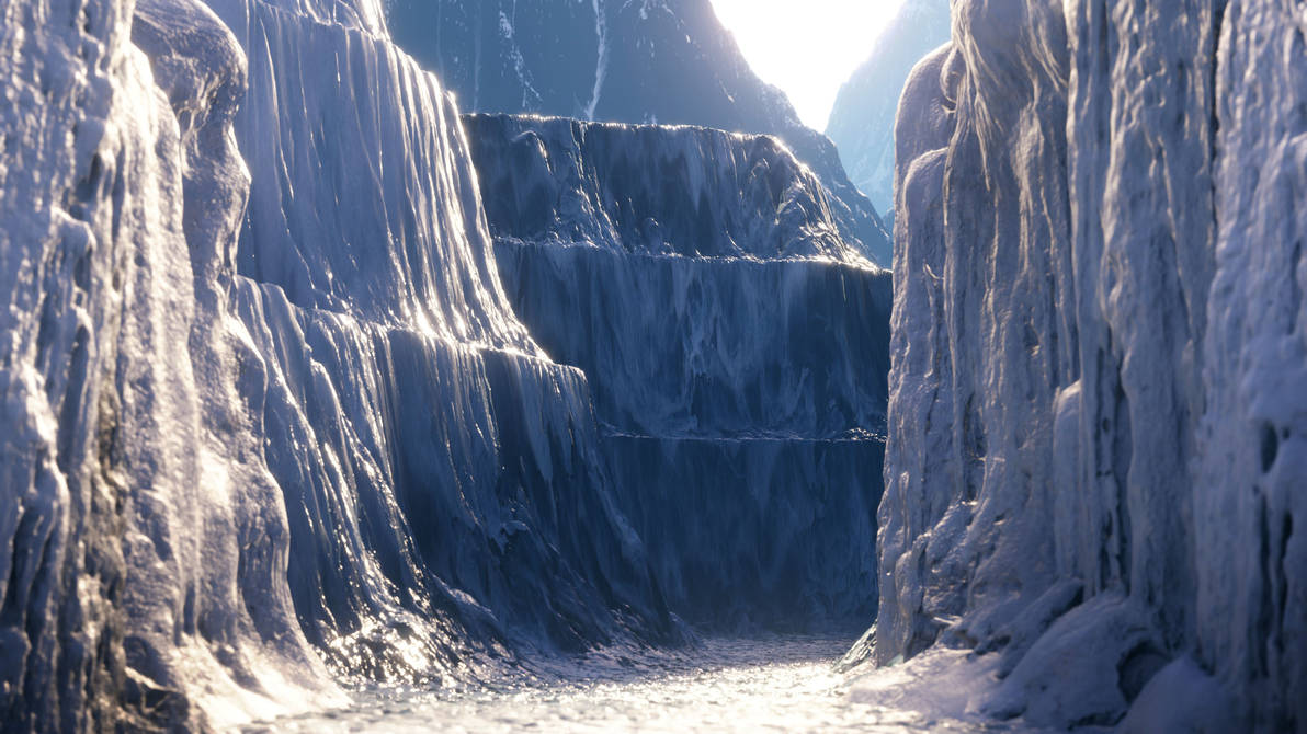 Frozen Waterfall by MrLarions on DeviantArt