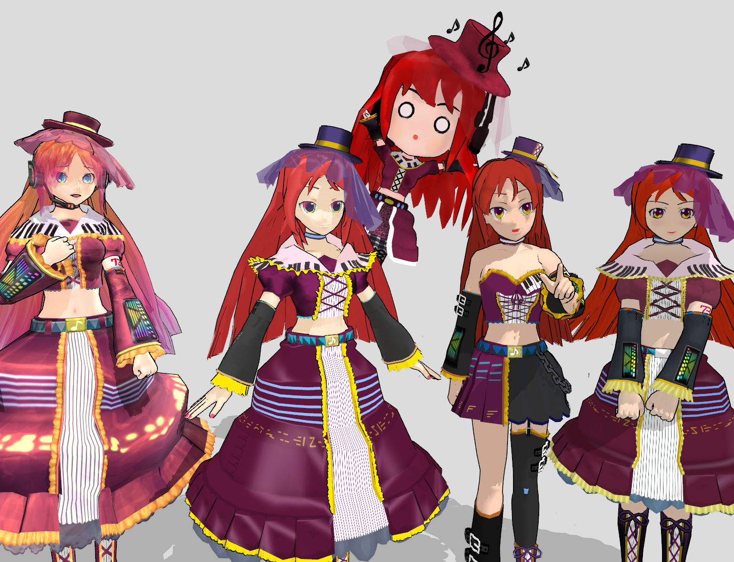 MMD lucky star Pose download by amiamy111 on DeviantArt