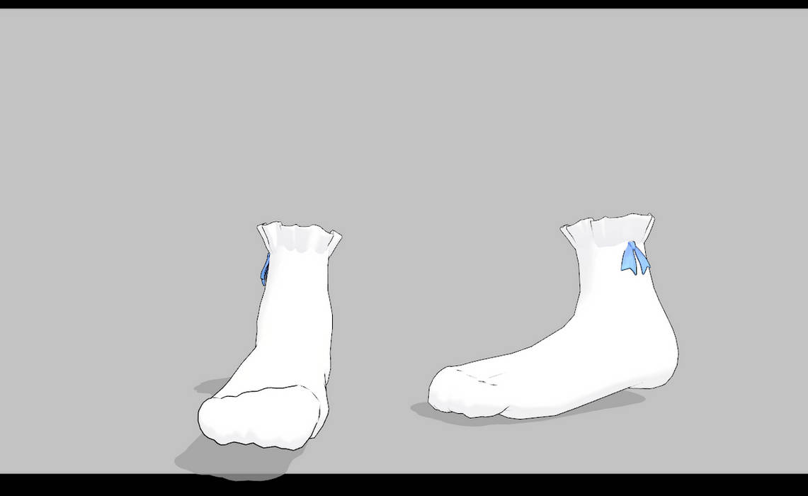 MMD Short ruffled sockswith small bow by amiamy111 on DeviantArt