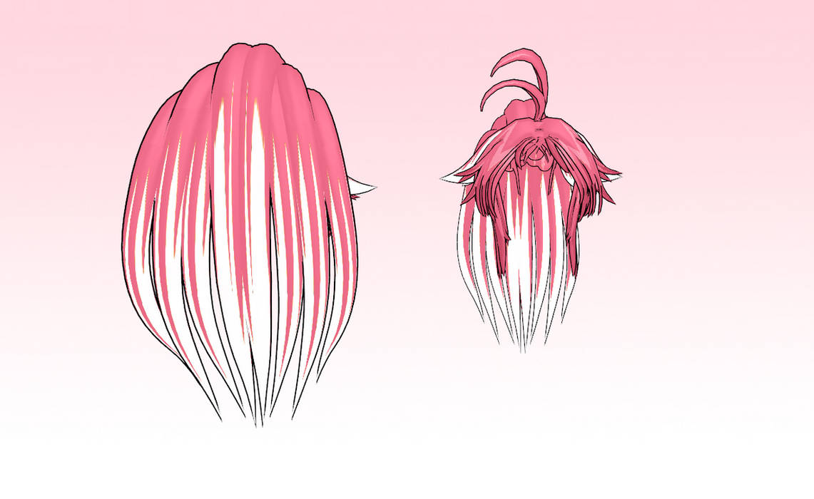 MMD Pulled back ani-hair by amiamy111 on DeviantArt