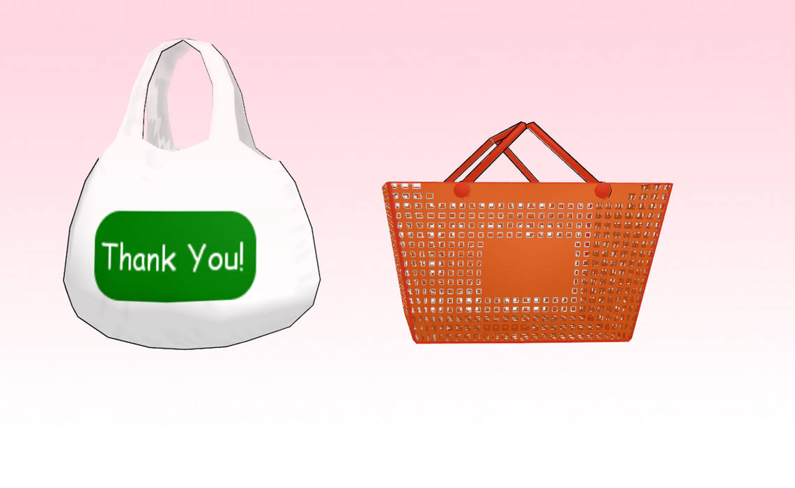 MMD Shopping bag and basket by amiamy111 on DeviantArt