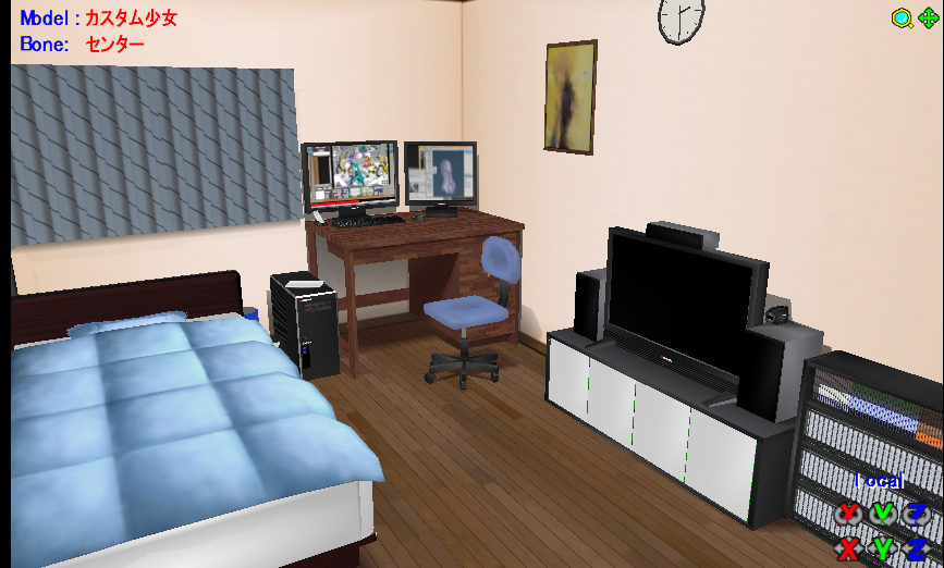 MMD Small bedroom -NO 3DCG picture on screen- by amiamy111 on DeviantArt