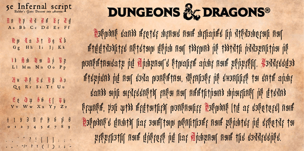 Dungeons and Dragons Infernal font by TenkaDigi on DeviantArt Dungeons and Dragons Infernal font by TenkaDigi on DeviantArt