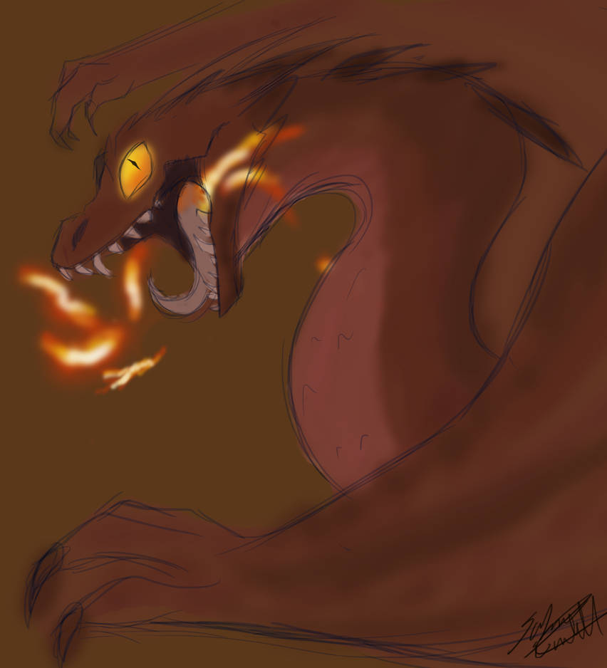 Smaug Sketch- 2.0 by MoonDance-Comic on DeviantArt