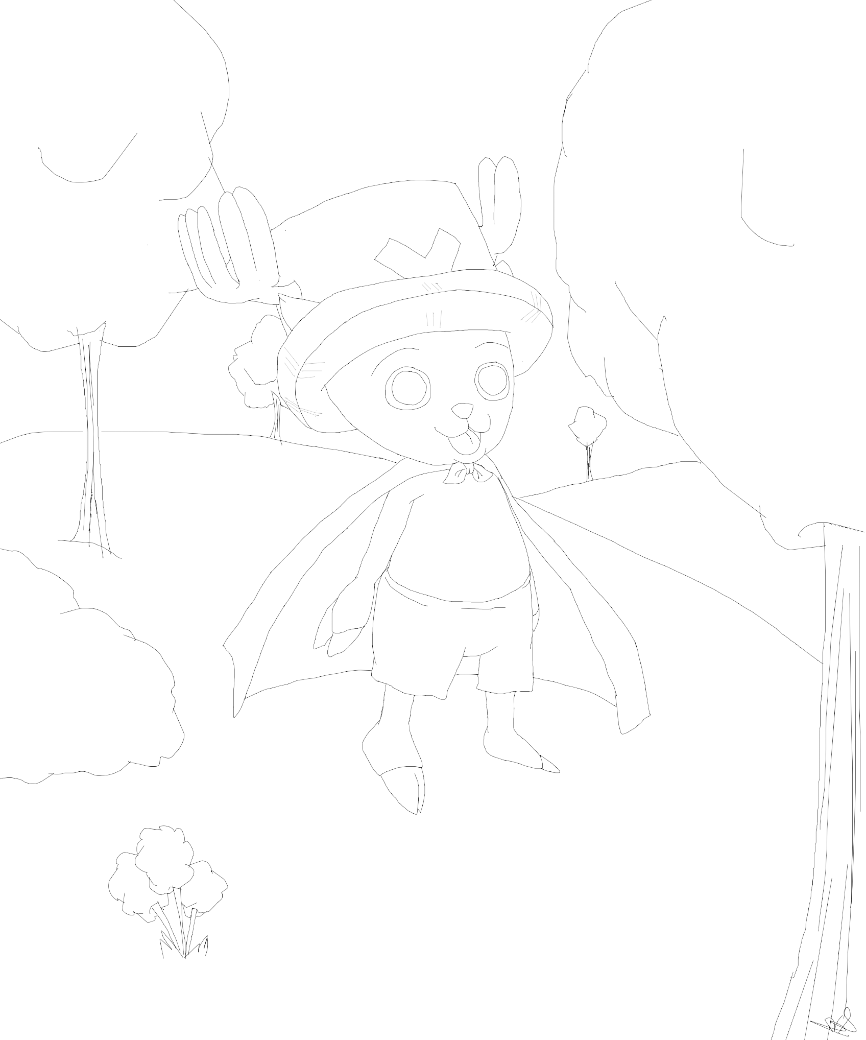One piece chopper (line art ) by Luphinia on DeviantArt