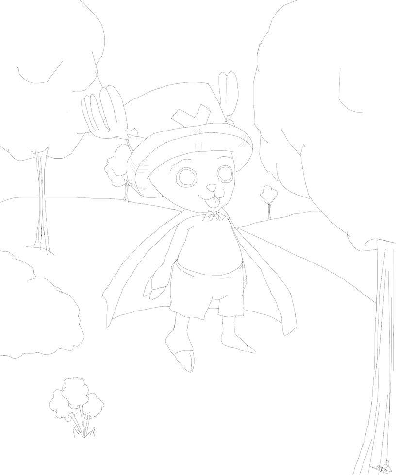 One piece chopper (line art ) by Luphinia on DeviantArt