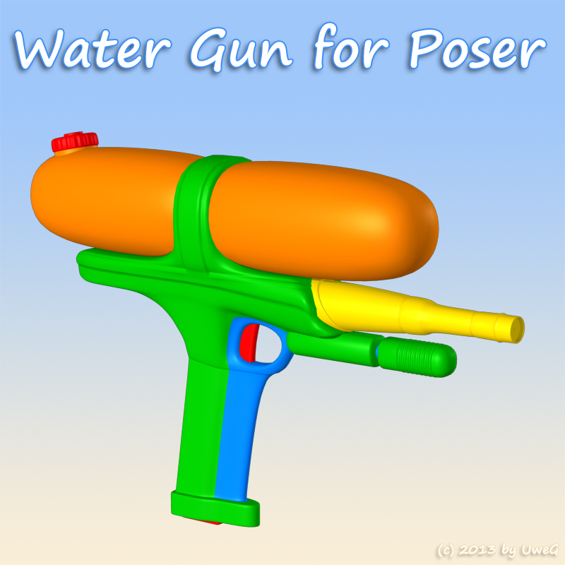Freebie: Water Gun For Poser by UweG on DeviantArt