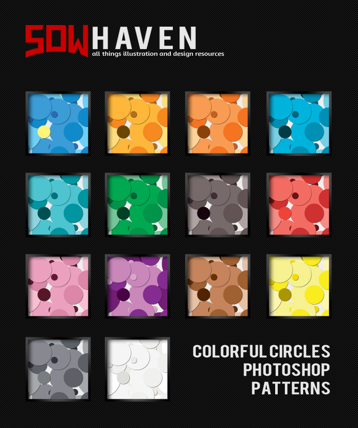 Colorful Circles Photoshop Patterns by sdwhaven on DeviantArt