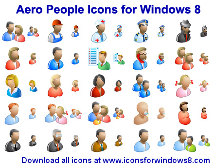 Microsoft Windows 8 People Icons