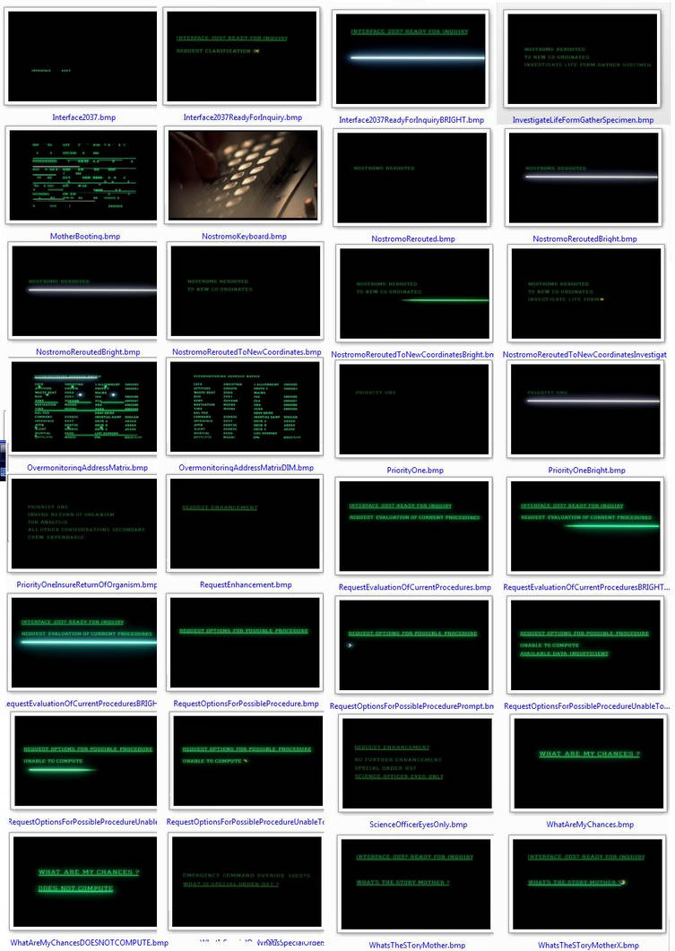 Alien 1979 M.U.T.H.R (Mother) interfaces by eaglespear on DeviantArt