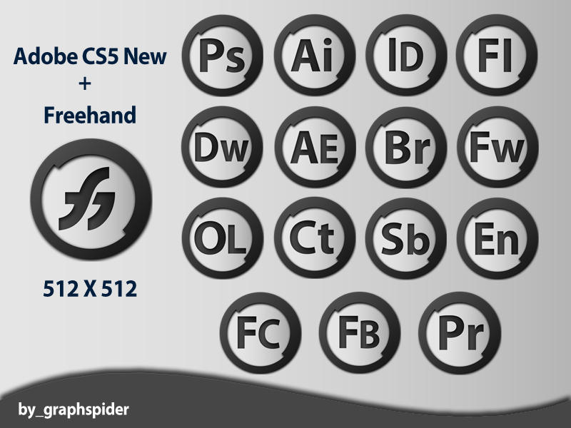 Adobe CS5 NEW - Freehand Icon by graphspider on DeviantArt