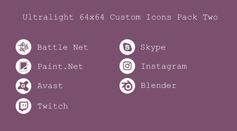 Ultralight 64x64 Custom Icons Pack Two by DaniStarchild on DeviantArt