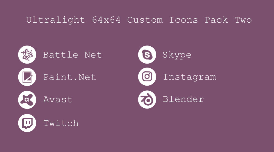 Ultralight 64x64 Custom Icons Pack Two by DaniStarchild on DeviantArt