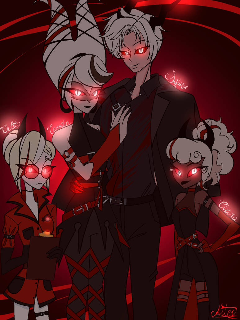 Carmilla Carmine withSylus and daughters by PinkAsterianne on DeviantArt