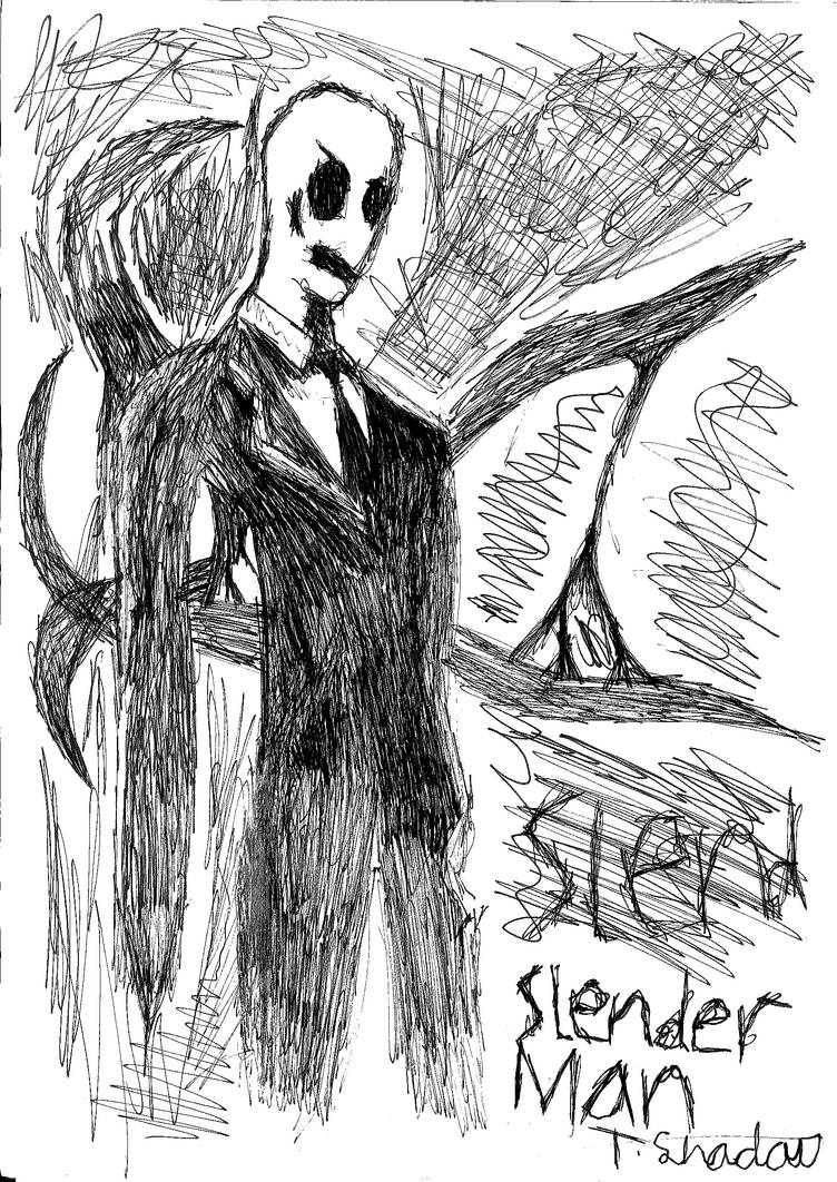 Slender Man Ink Drawing by TensaShadow24 on DeviantArt