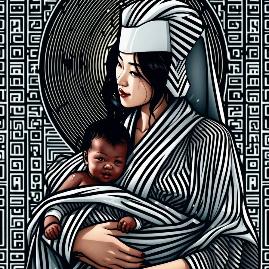 Fan Mu and infant Prince Kaa'bura by SpaceScholar on DeviantArt