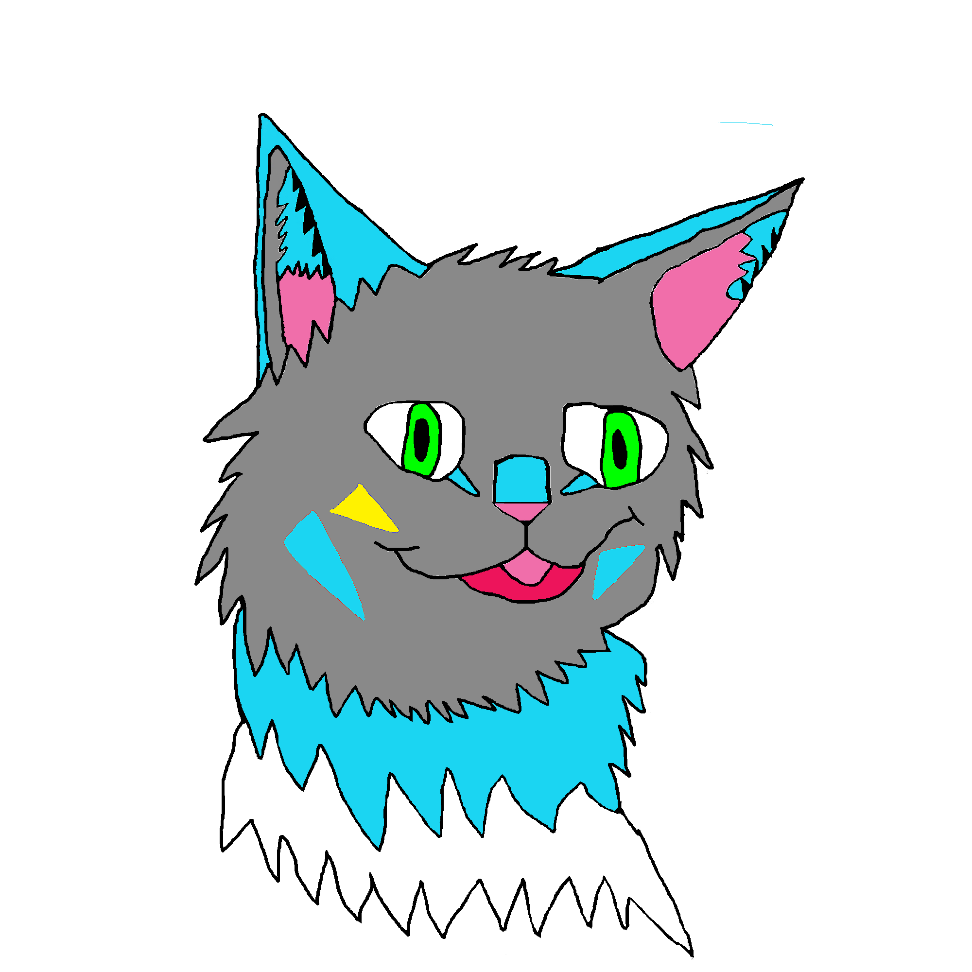 Anthro Cat - Face (Final Sketch) Completed witho by ElectrofangDJ on ...