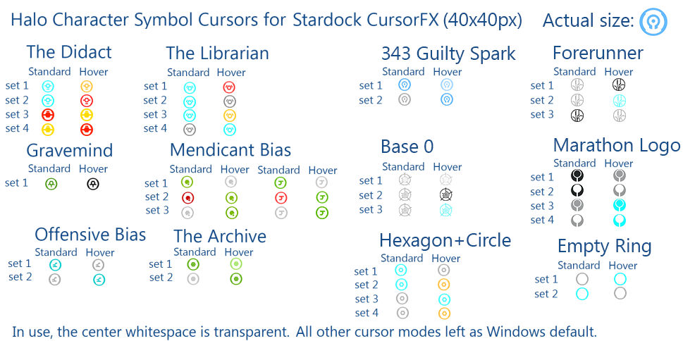Halo Forerunner Symbol Cursors v0.3 for CursorFX by ajnauron on DeviantArt