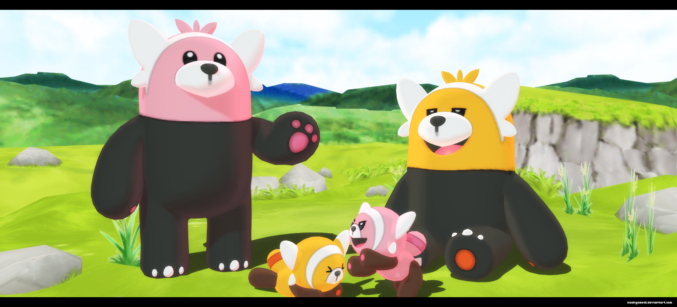 MMD Stufful and Bewear by kaahgomedl on DeviantArt