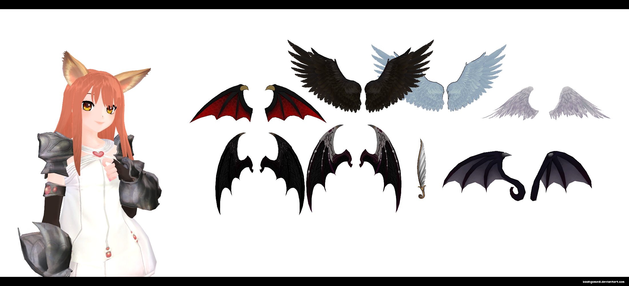 MMD Acc: Tera head Wings by kaahgomedl on DeviantArt